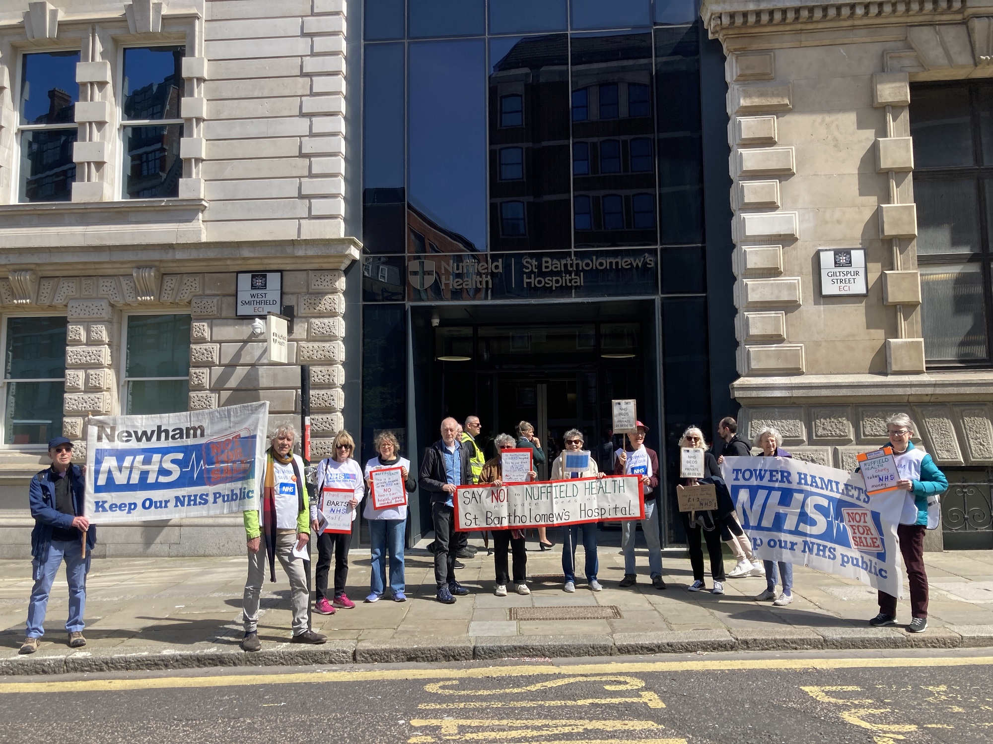Campaigners stage protest outside East London hospital leased to ...